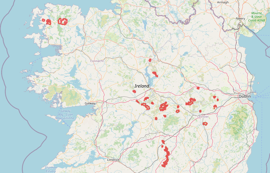 EPA Map: Licensed Peat Extraction Installation Boundary – Useful Data ...