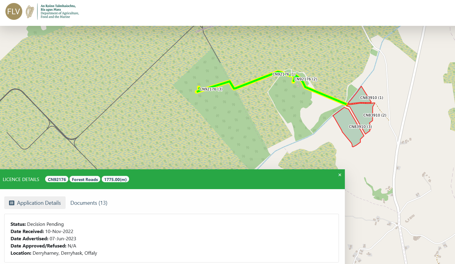 Forest Road Application – 1,775m road in Co. Offaly (Forest Road ...