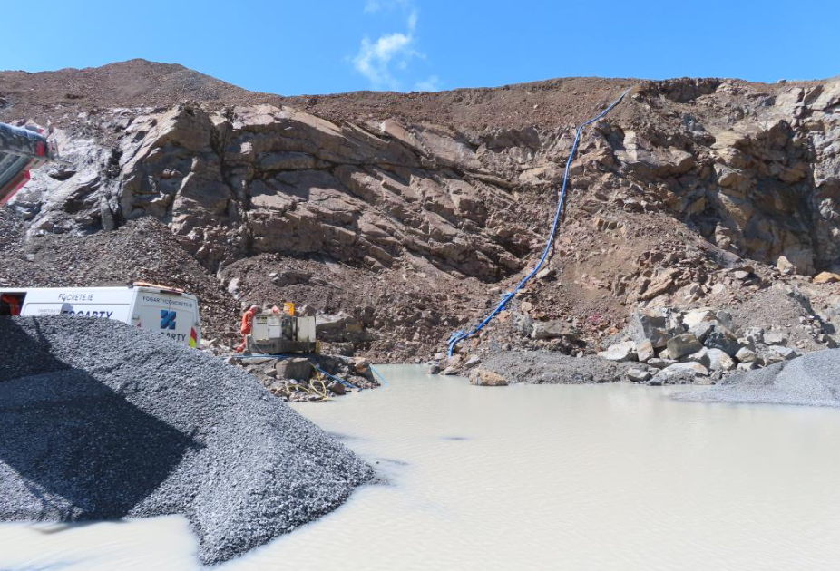IFI: Discharge from pipe leading from quarry floor of Fogarty Quarry ...